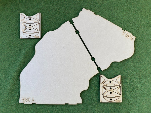 River Sections R60A & R30A curves – Charlie Foxtrot Models