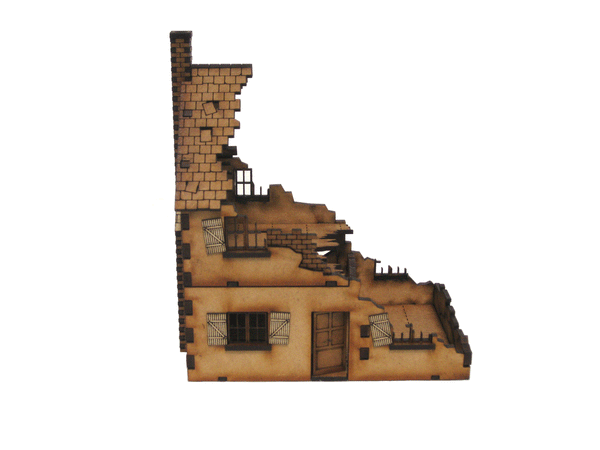 20mm 1:72 "Ruined House 1" – Charlie Foxtrot Models